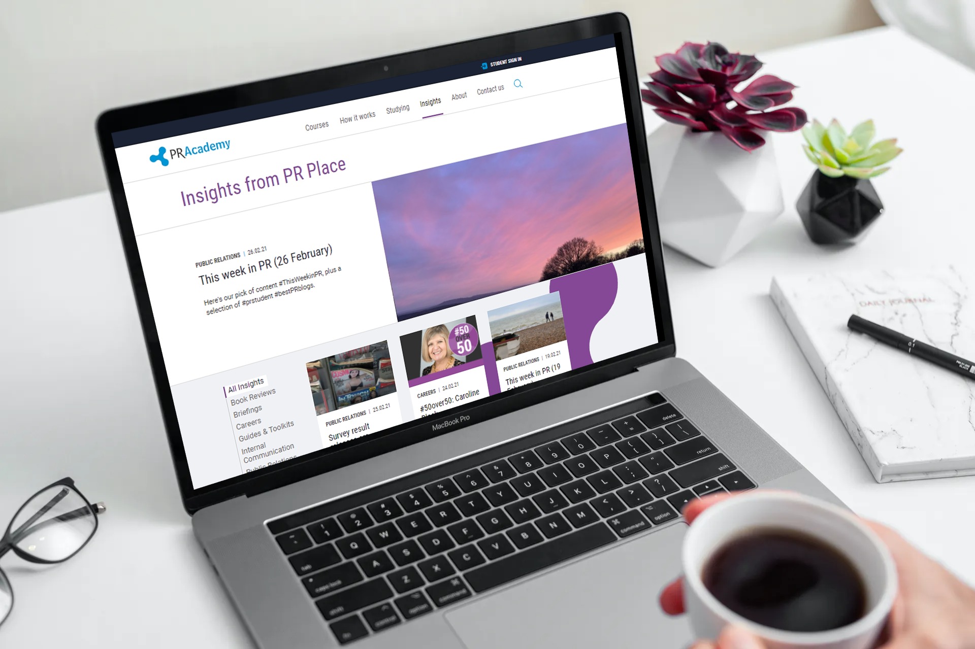 PR Academy WordPress Website | BrightMinded